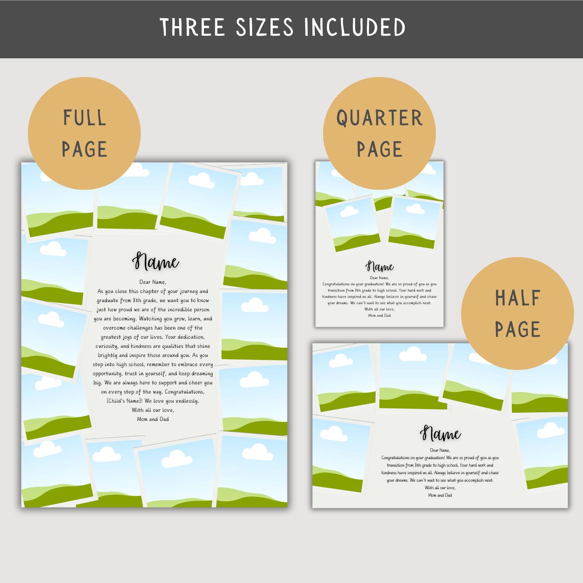 Elementary School Yearbook Ad Template, Full Page Yearbook Ad Layout ...