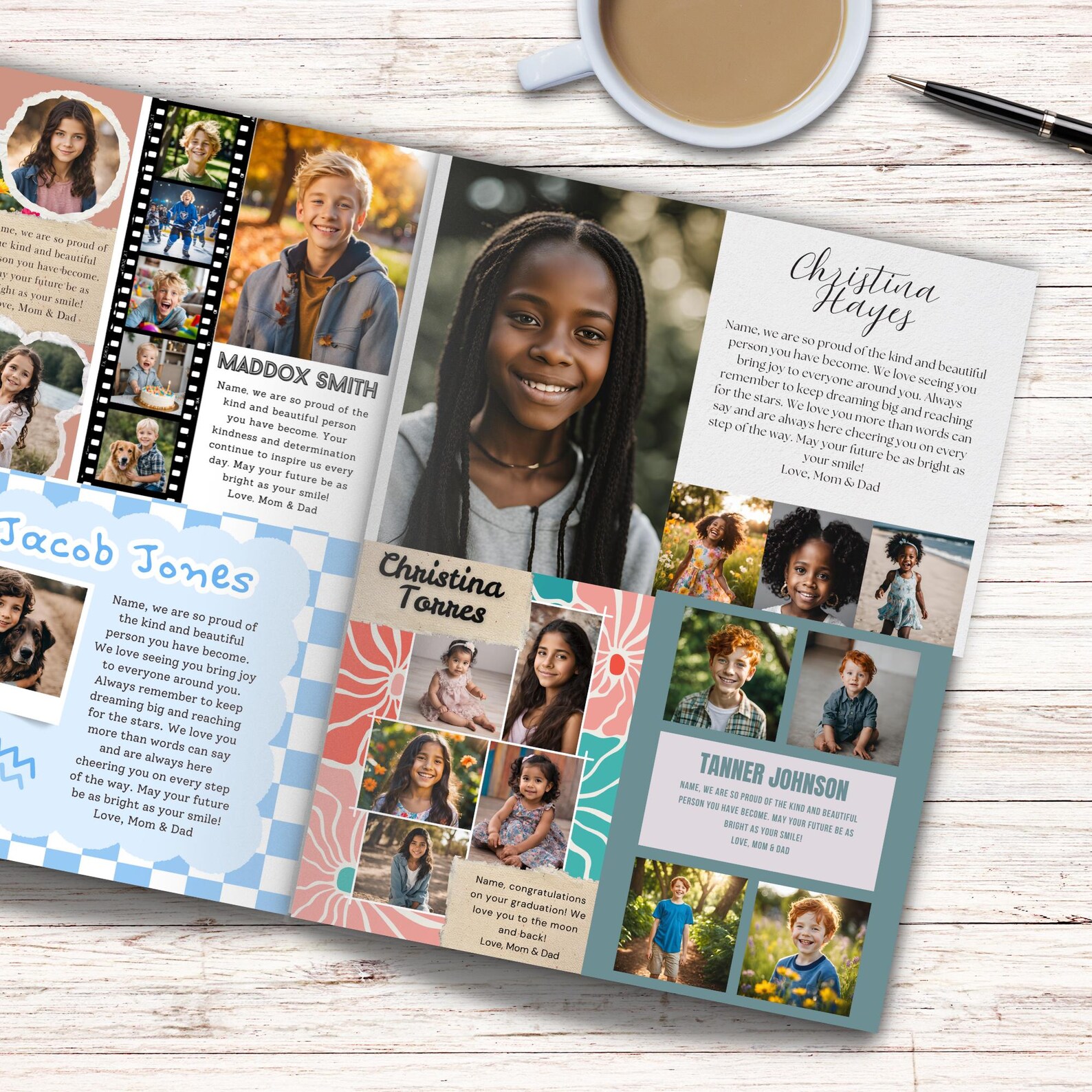 Elementary School Quarter Page Yearbook Ad Template Bundle, Yearbook Ad ...