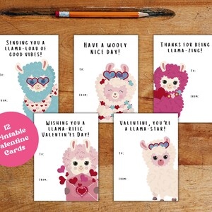 Printable Llama Valentines Day Card, Funny Pun Valentine Cards for Kids ...