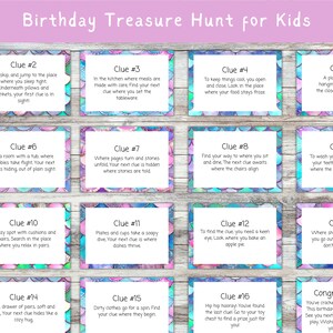 Mermaid Birthday Scavenger Hunt for Kids, Treasure Hunt for Kids ...