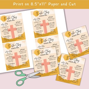 Easter Story Snack Mix Printable Tag, Religious Easter Activities ...