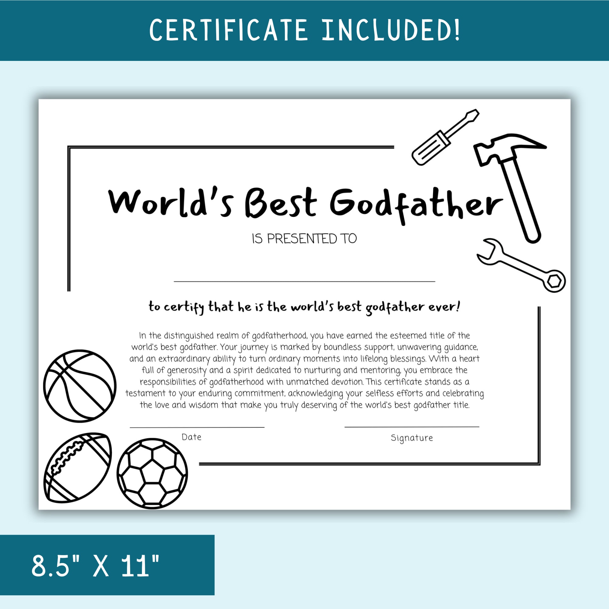 All About My Godfather Printable Book for Fathers Day Gift Idea ...