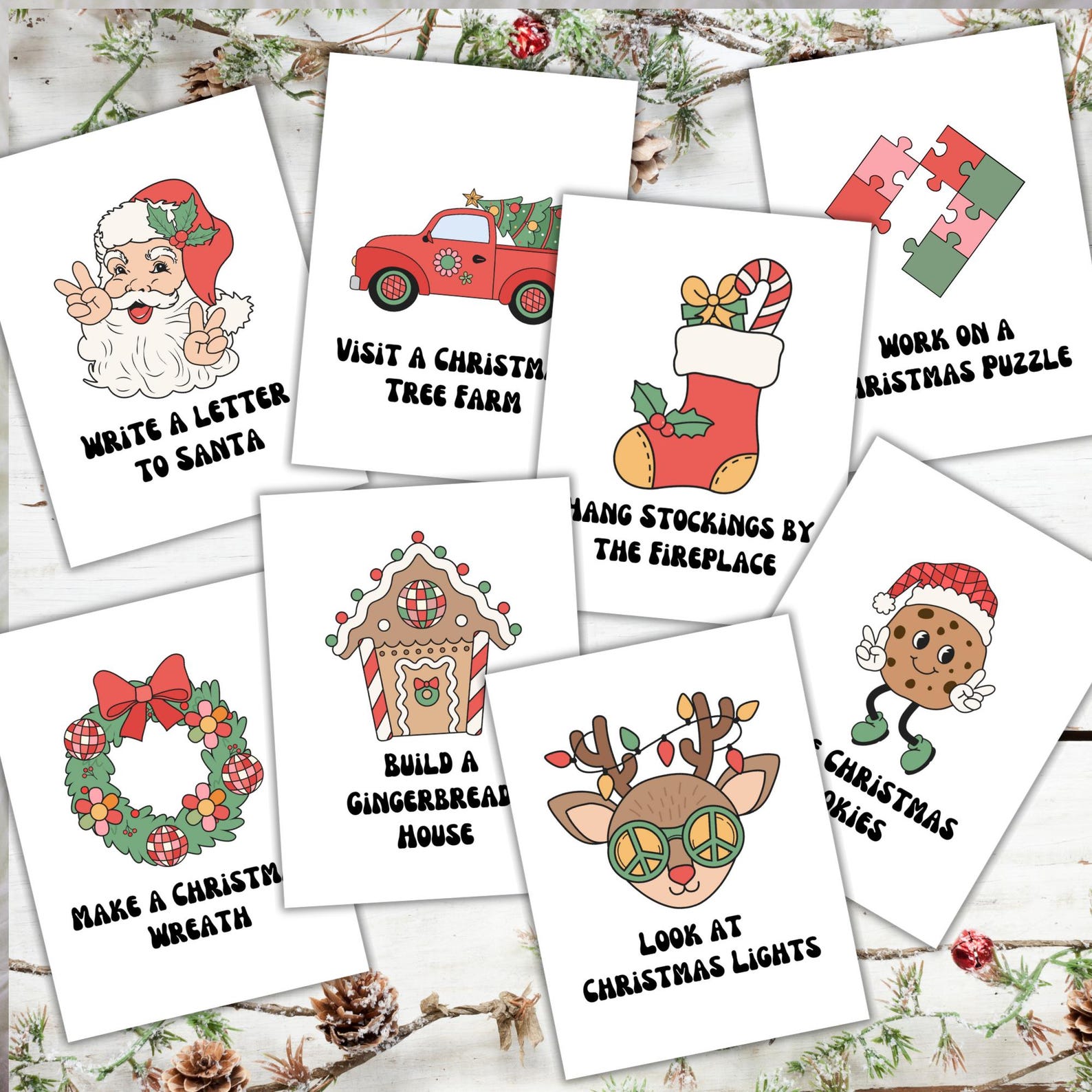 Printable Advent Activity Cards for Kids, Christmas Bucket List ...