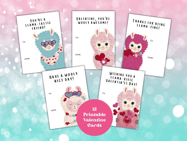 Printable Llama Valentines Day Card, Funny Pun Valentine Cards for Kids ...