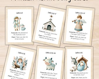 Advent Scripture Cards for Kids, Scripture Calendar Kids Advent ...