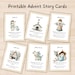 Advent Christmas Story Cards, Printable Advent Scripture for Kids ...
