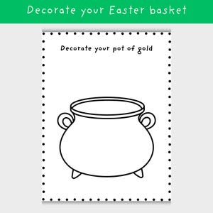 Printable St. Patrick's Day Coloring Craft for Kids, St. Paddy's Day ...