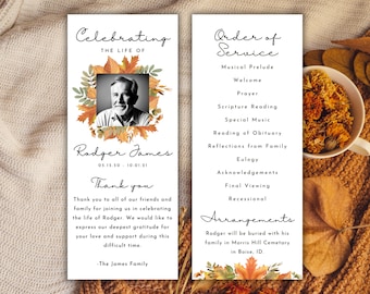 Music Note Funeral Program Template, Printable Musical Memorial Service ...