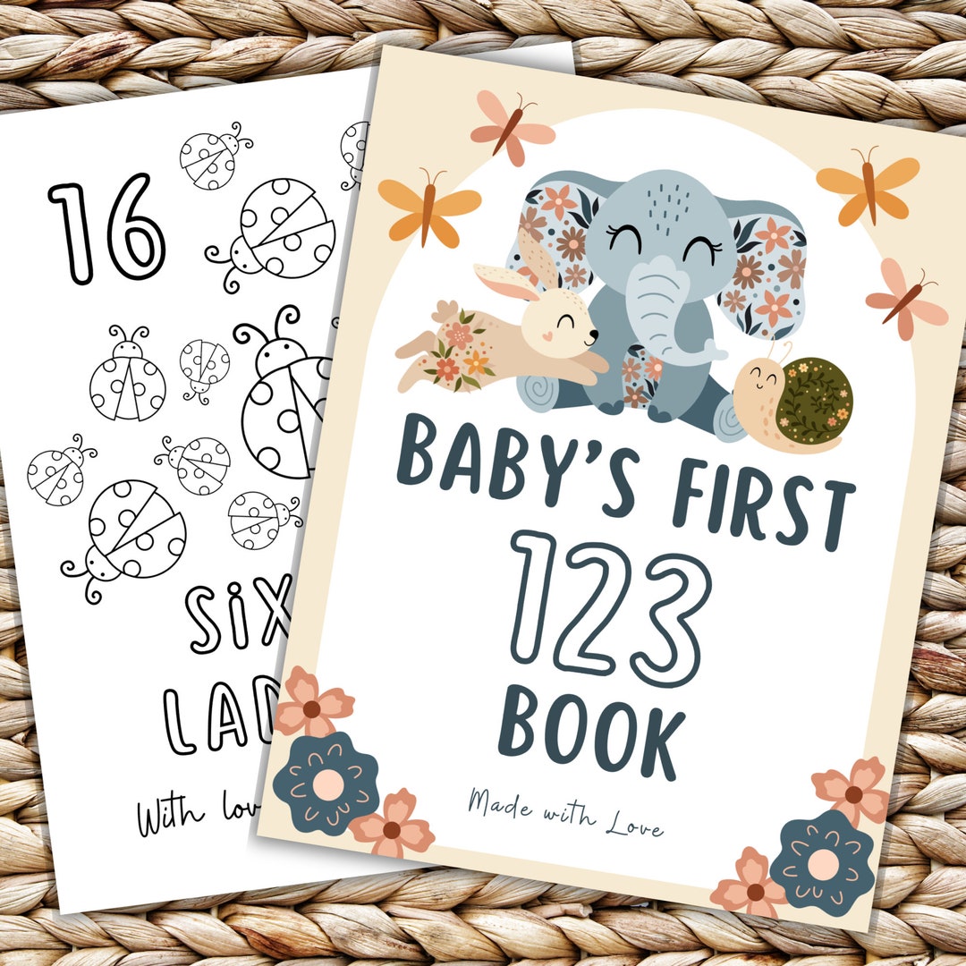 123 Baby Shower Coloring Book, Baby Shower Coloring Pages Numbers, Baby ...