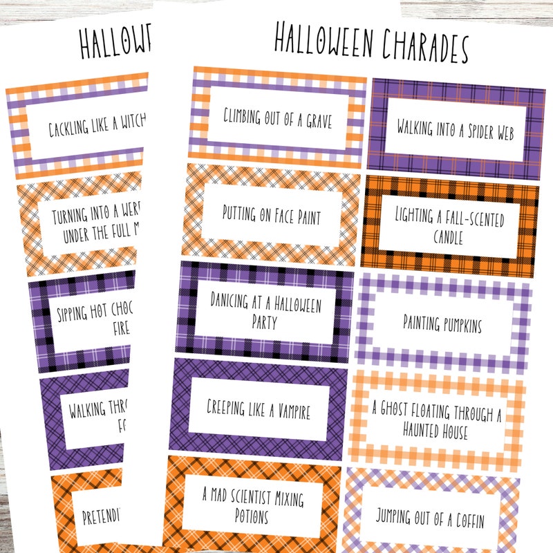 Printable Charades Adult - Etsy