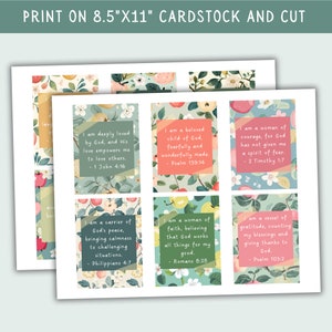 Printable Affirmation Cards for Christian Moms, Positive Affirmation ...