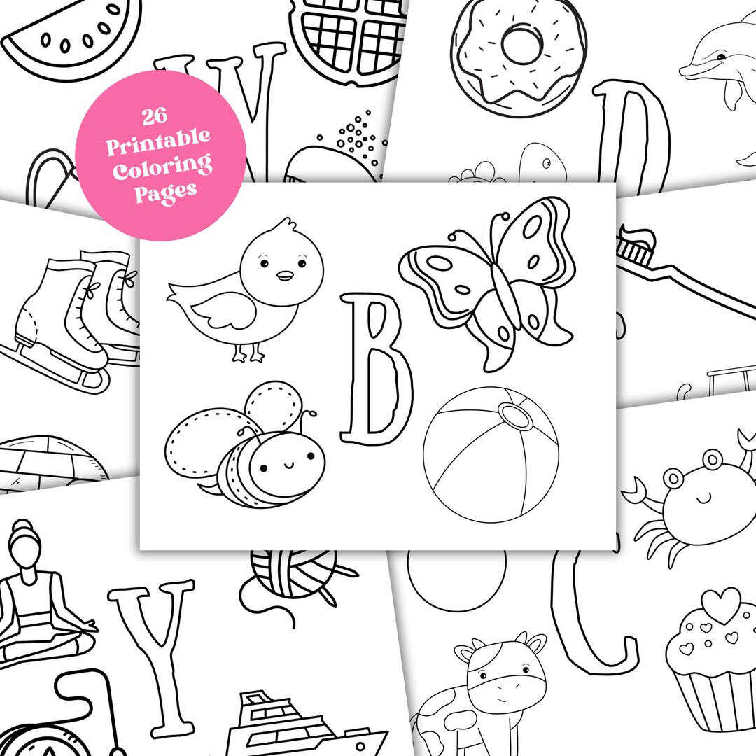 Alphabet Coloring Pages Preschool PDF, Printable Alphabet Coloring Page ...