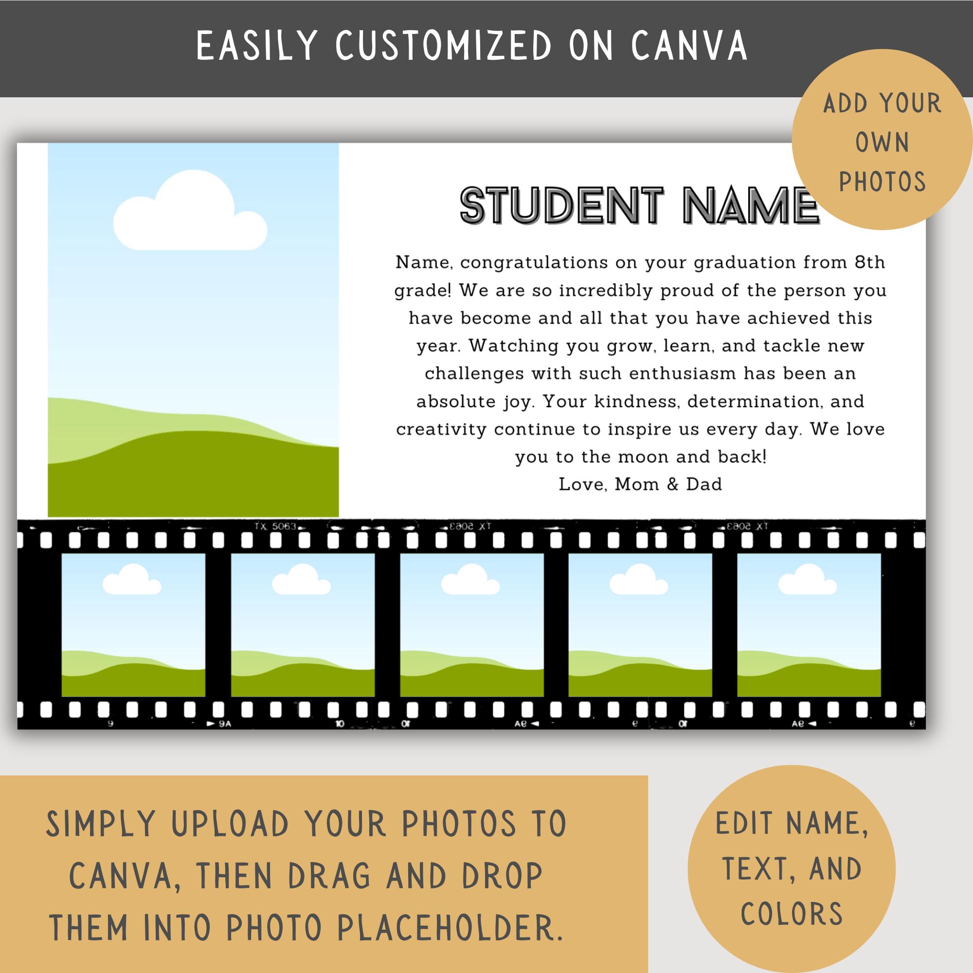 Half Page Yearbook Ad Template Canva, Elementary School Yearbook Ad ...