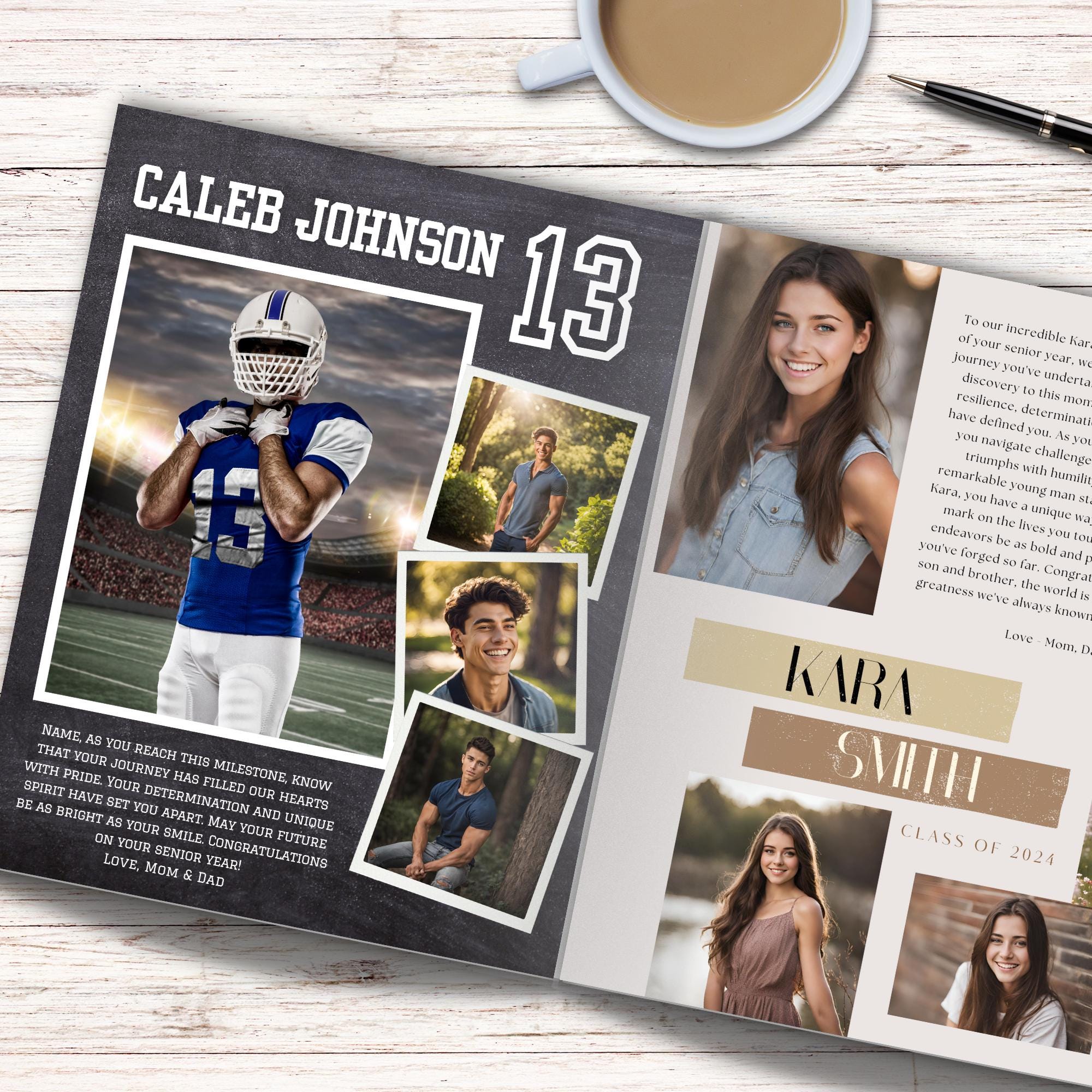 High School Senior Yearbook Ad Football Template, Full Page Yearbook Ad ...