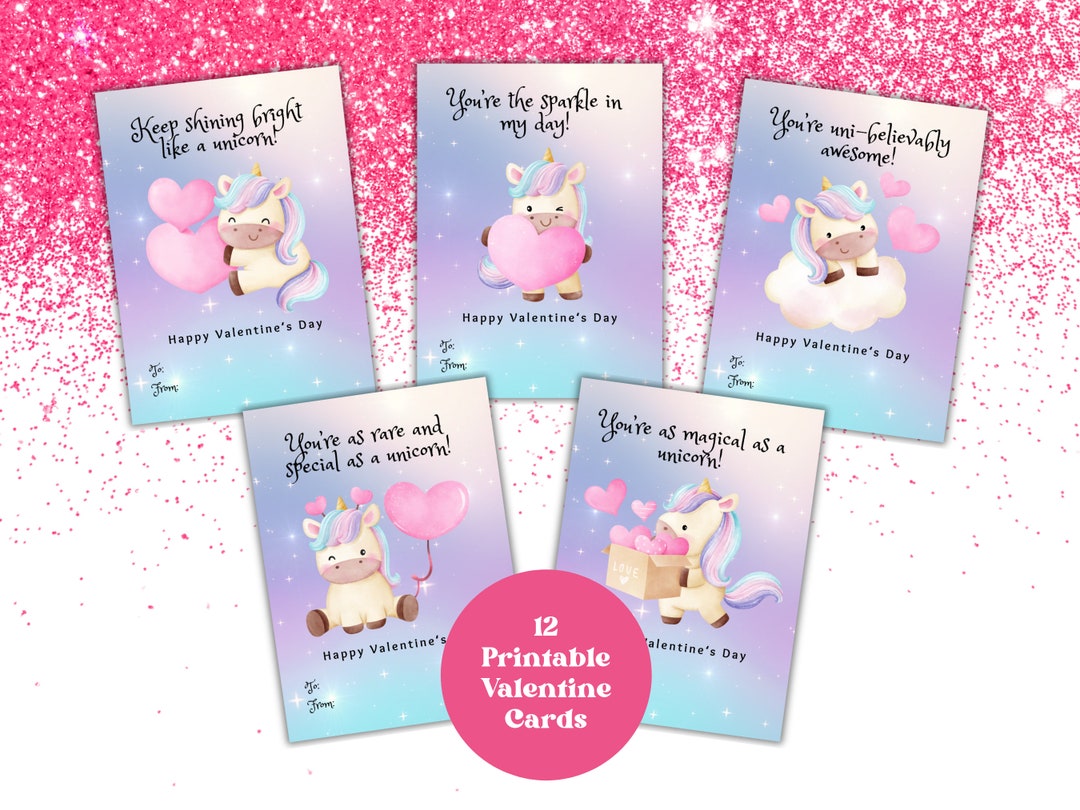 Printable Unicorn Valentines Day Card, Funny Pun Valentine Cards for ...