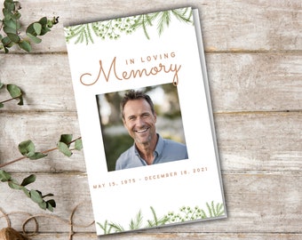 Music Note Funeral Program Template, Printable Musical Memorial Service ...