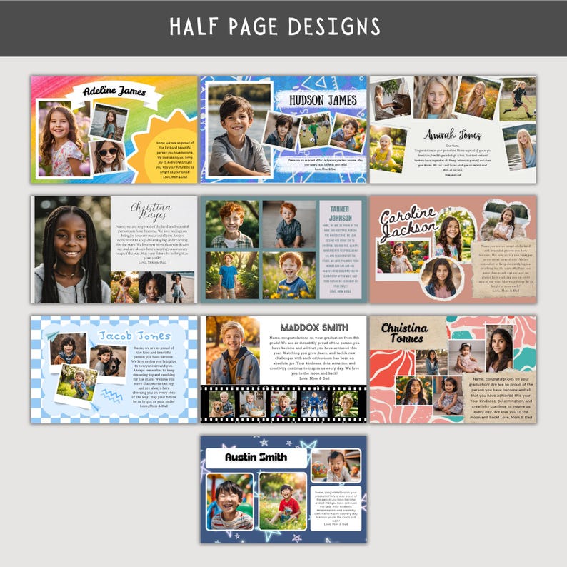 Elementary School Yearbook Ad Template, Full Page Yearbook Ad Layout ...