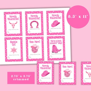 Printable Cowgirl Valentine's Day Cards, Cowgirl Valentine Cards for ...