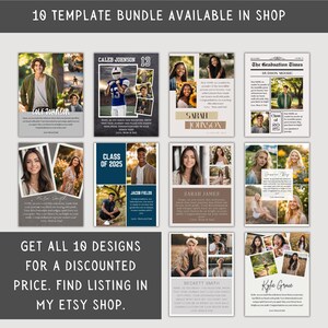 Editable Quarter Page Yearbook Ad Layout, Senior Yearbook Ad Template ...