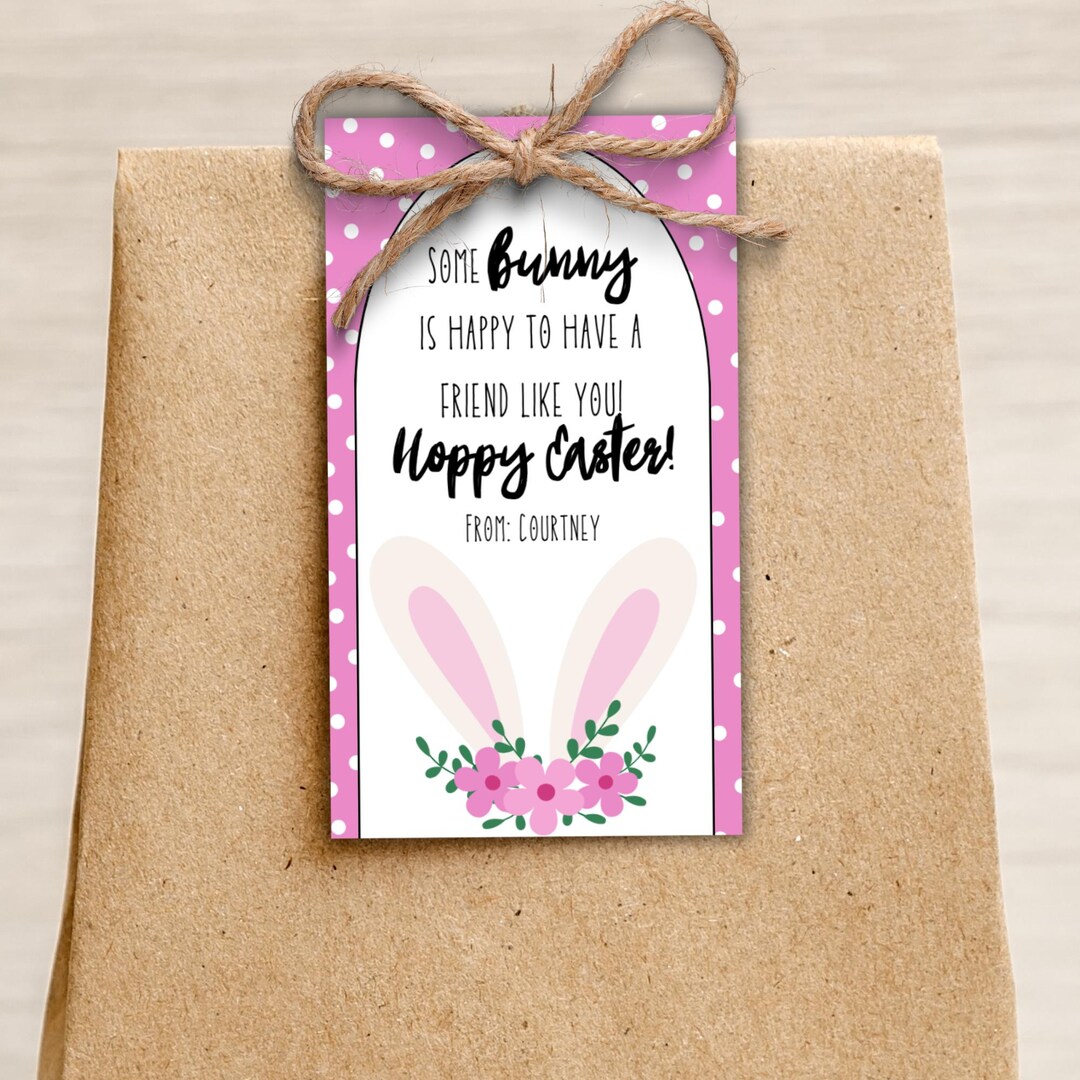 Editable Easter Gift Tag for Friend, Printable Tags for Classroom Treat ...