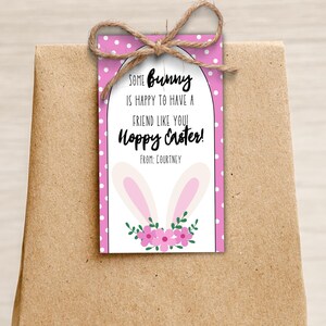 Editable Easter Gift Tag for Friend, Printable Tags for Classroom Treat ...