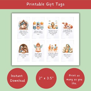 Christian Printable Christmas Gift Tags Religious, Nativity Holiday ...