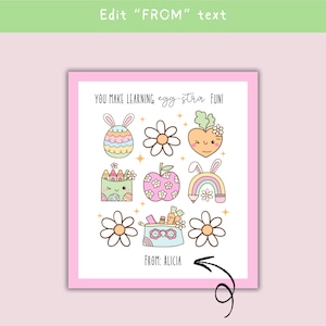 Editable Easter Gift Tag for Teacher, Printable Tags for Classroom ...