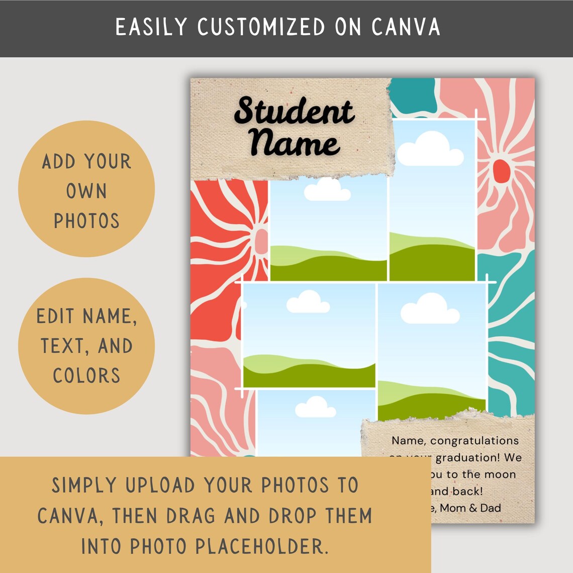 Editable Elementary School Quarter Page Yearbook Ad Template (digital ...