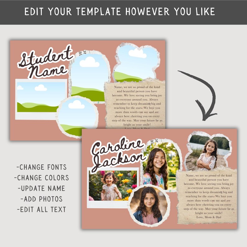 Elementary School Half Page Yearbook Ad Template Bundle, Yearbook Ad ...