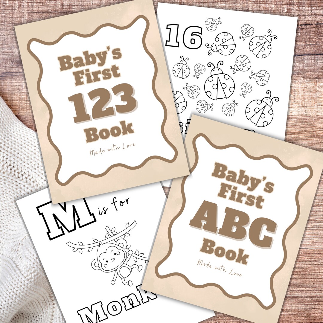 Alphabet Coloring Pages for Wavy Baby Shower, ABC 123 Coloring Book ...