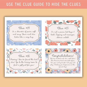 Mother's Day Treasure Hunt Clue Cards, Mother's Day Scavenger Hunt ...