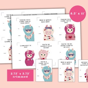 Printable Llama Valentines Day Card, Funny Pun Valentine Cards for Kids ...