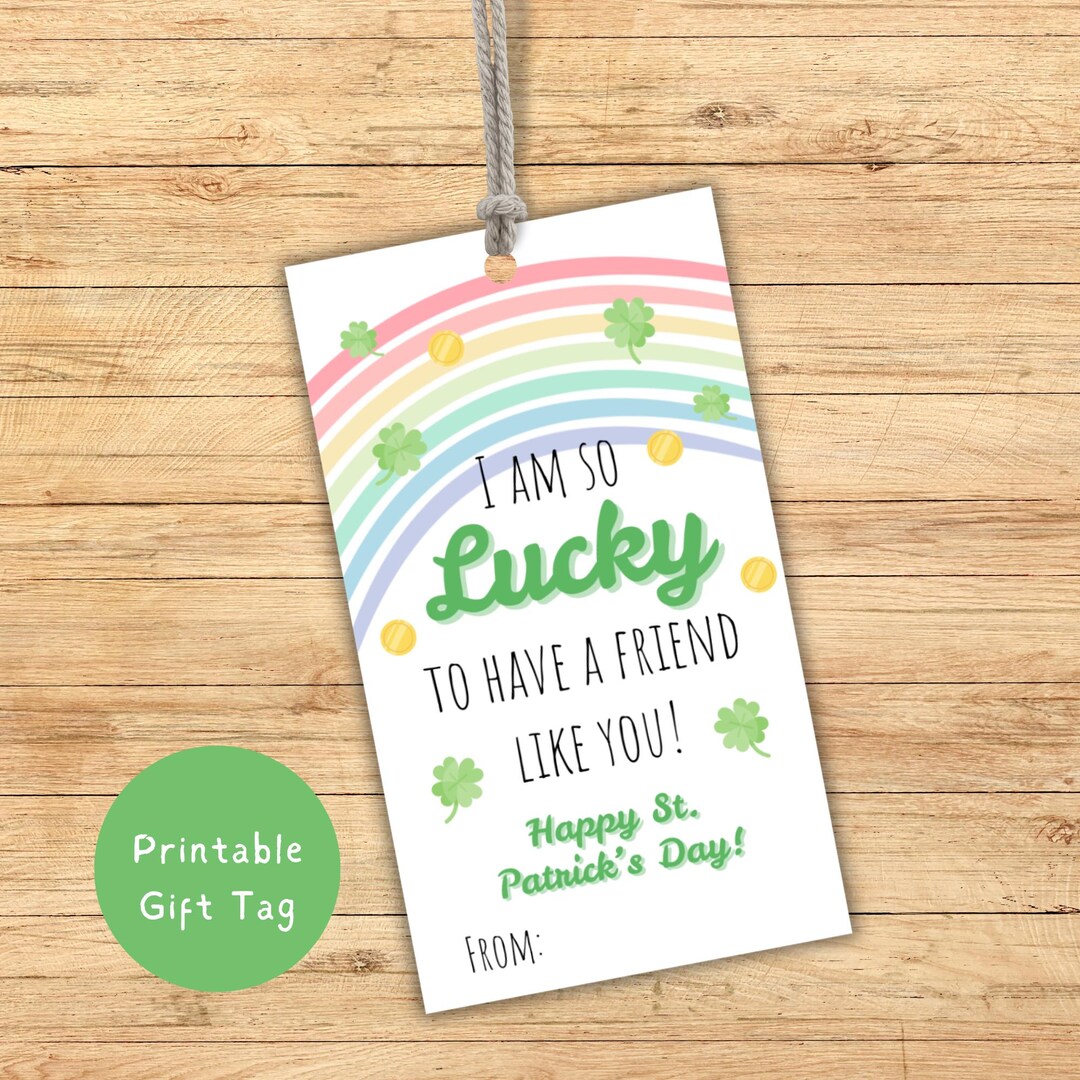 Editable St Patricks Day Gift Tag, Printable Tags for Classroom Treat ...