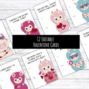 Custom Printable Llama Valentines Day Card, Funny Pun Valentine Cards ...