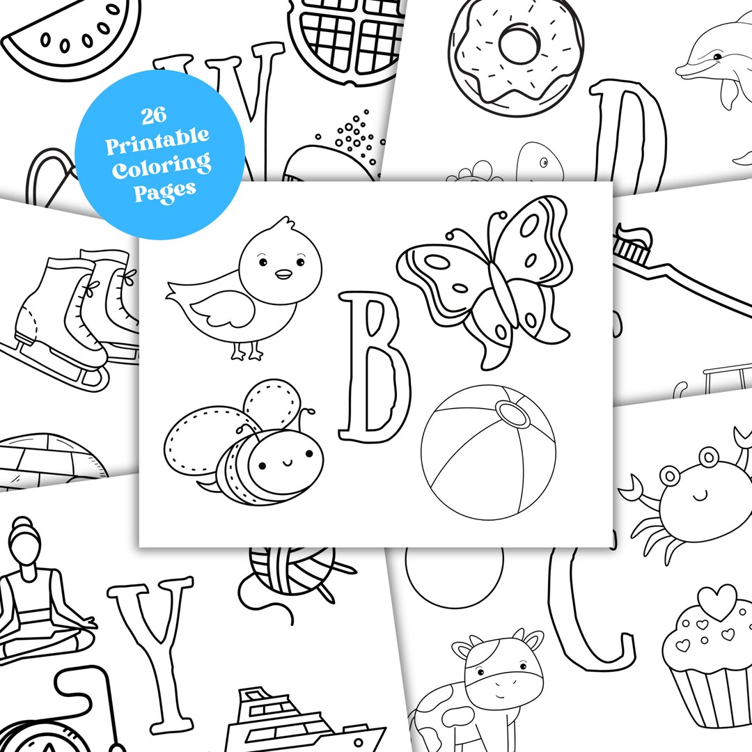 Alphabet Coloring Pages Preschool Activity Print, Printable ABC ...