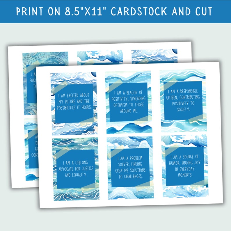 Printable Affirmation Cards for Teenagers, Positive Encouragement Cards ...