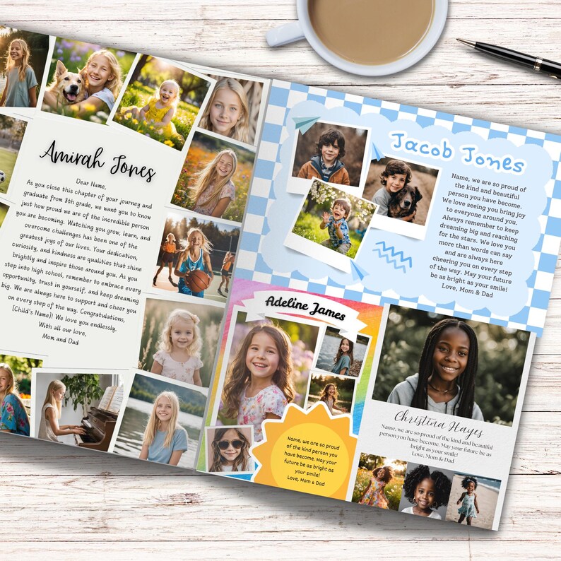 Elementary School Yearbook Ad Template, Full Page Yearbook Ad Layout ...