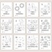 ABC 123 Coloring Book Boho Baby Shower Game, Alphabet Coloring Pages ...