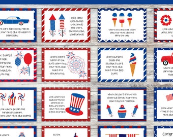 4th of July Outdoor Scavenger Hunt for Kids, Fourth of July Treasure ...