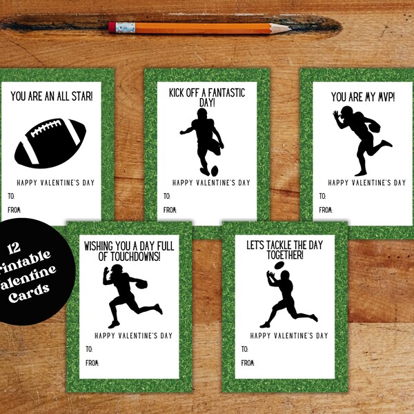 Football Valentine - Etsy
