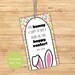 Editable Easter Gift Tag for Friend, Printable Tags for Classroom Treat ...