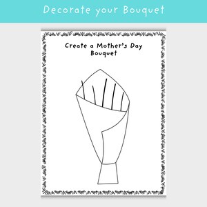 Printable Mother's Day Coloring Craft for Kids, Mothers Day Activity ...