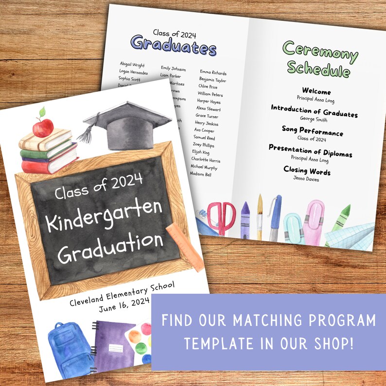 Editable Kindergarten Graduation Diploma Canva, Printable Graduation ...