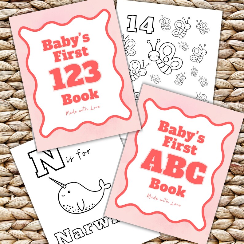 ABC Book Baby Shower Coloring Pages, Baby's First Alphabet Book ...
