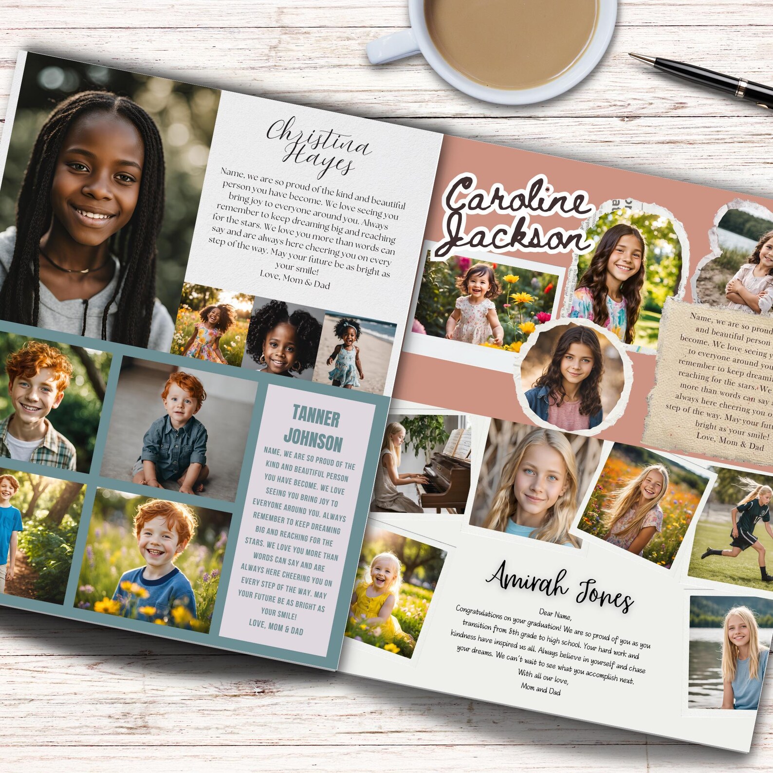 Yearbook Ad Template Bundle: Half Page Graduation Tribute (canva ...