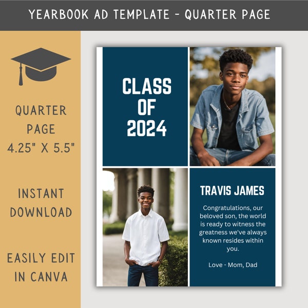 Senior Yearbook Ad - Etsy