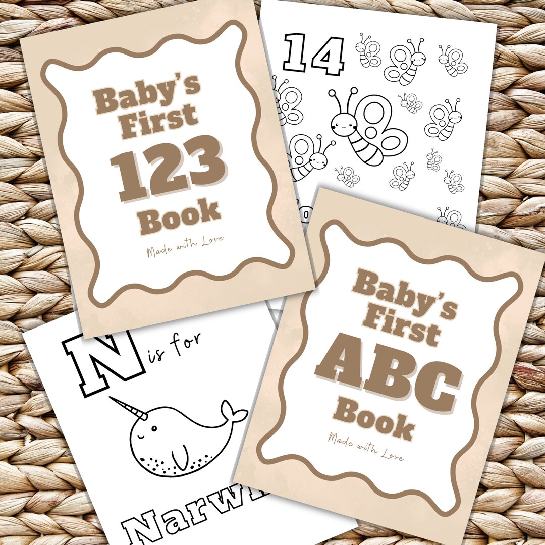 Baby Shower ABC Coloring Book Baby Animal, Alphabet Coloring Pages for ...