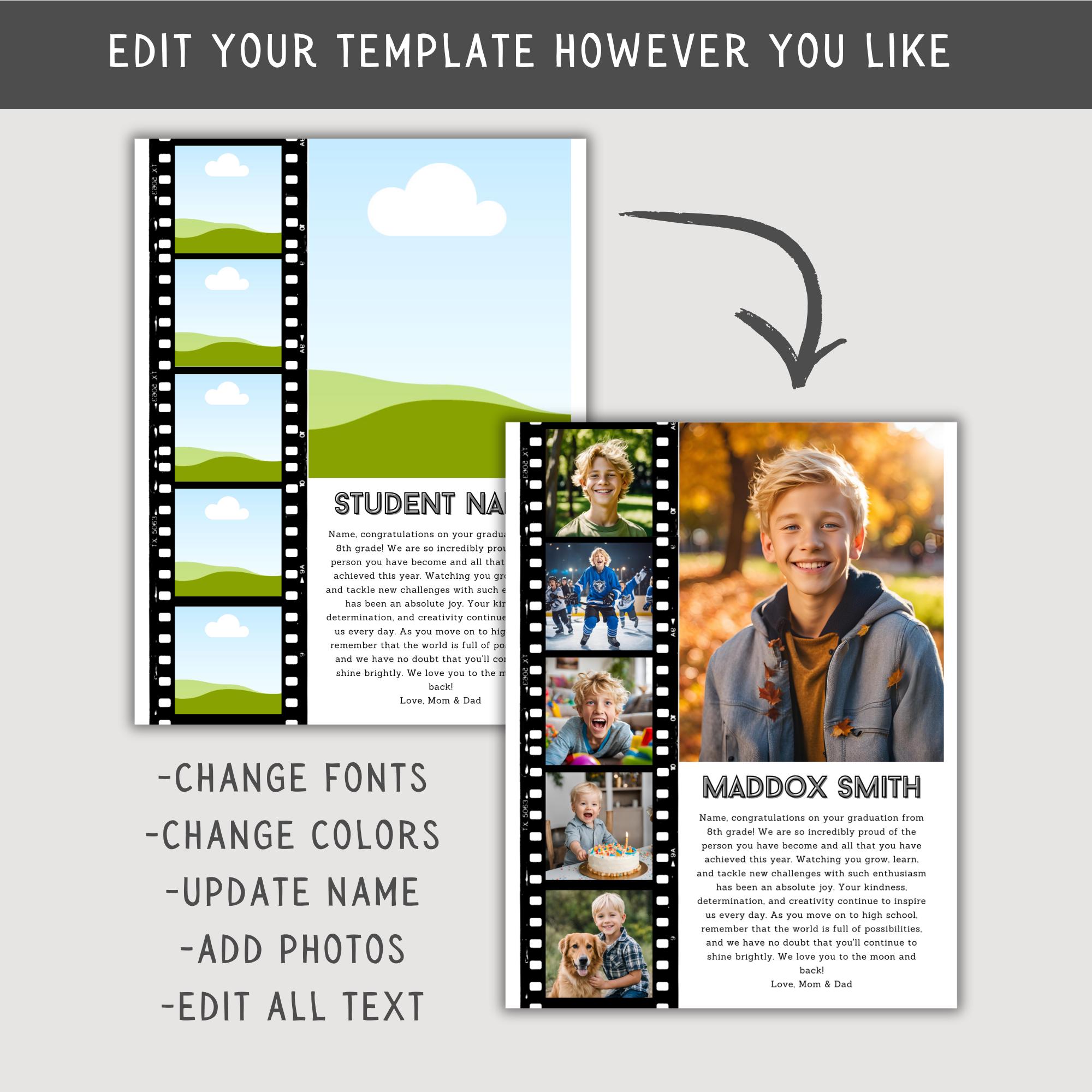 Yearbook Ad Template Bundle: Full Page Graduation Tribute Layouts ...