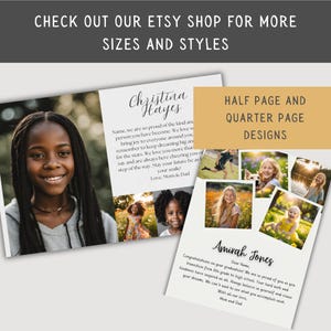 Elementary School Yearbook Ad Template, Editable Full Page Yearbook Ad ...