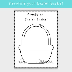 Printable Easter Coloring Craft for Kids, Instant Download Easter ...